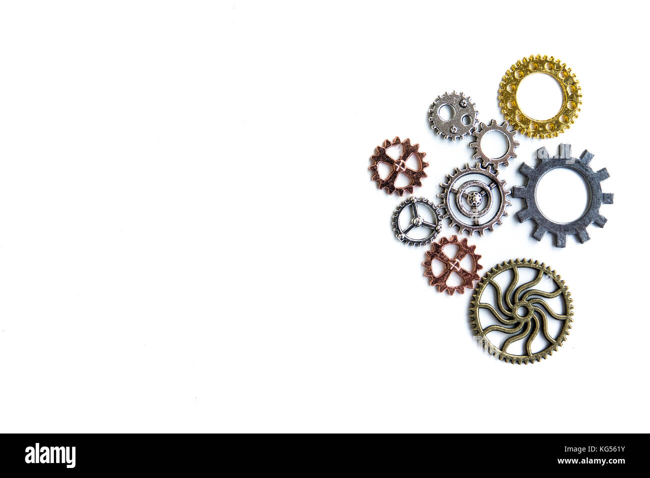gears isolated on white background Stock Photo - Alamy