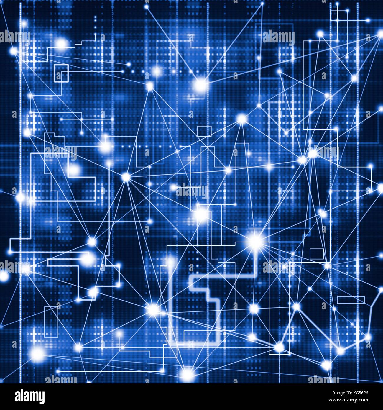 Connecting lines, illustration Stock Photo - Alamy