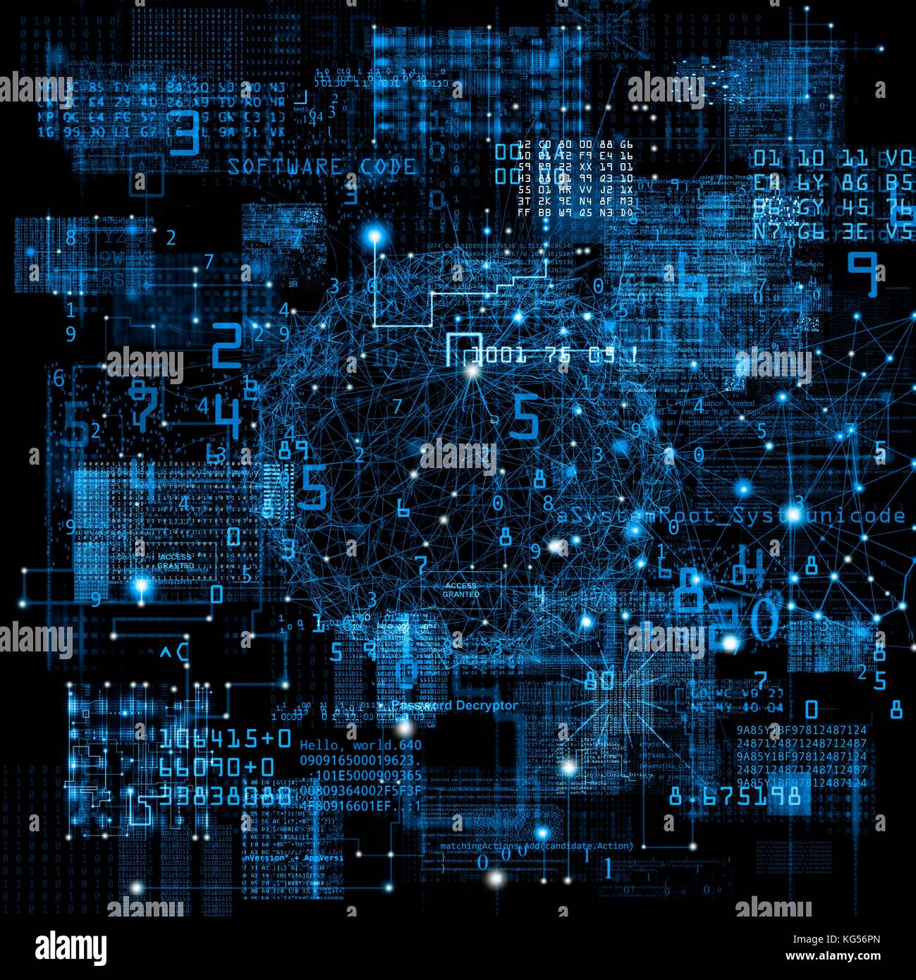Data and network, abstract illustration Stock Photo - Alamy