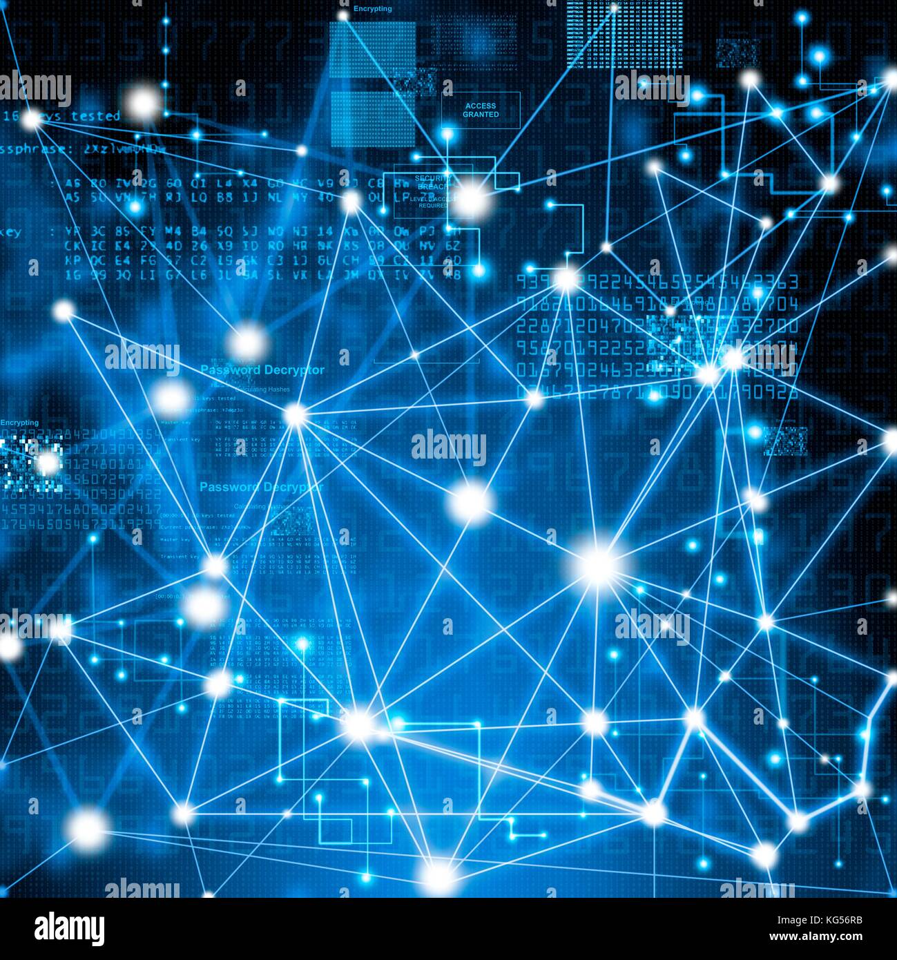 Connecting dots and lines, illustration Stock Photo - Alamy