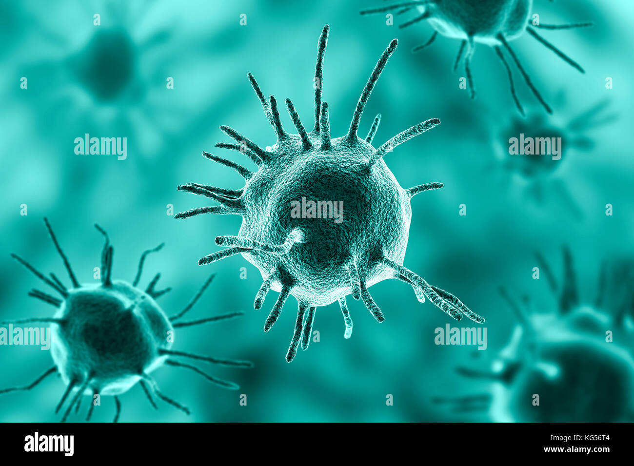 Computer illustration of abstract pathogenic microorganisms Stock Photo ...