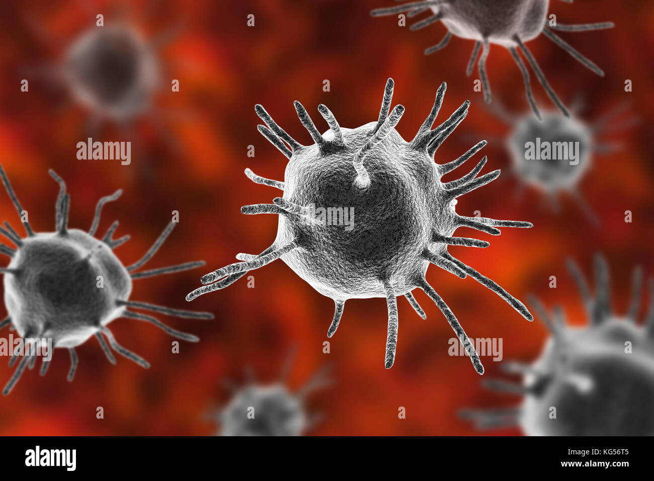 Computer illustration of abstract pathogenic microorganisms Stock Photo ...