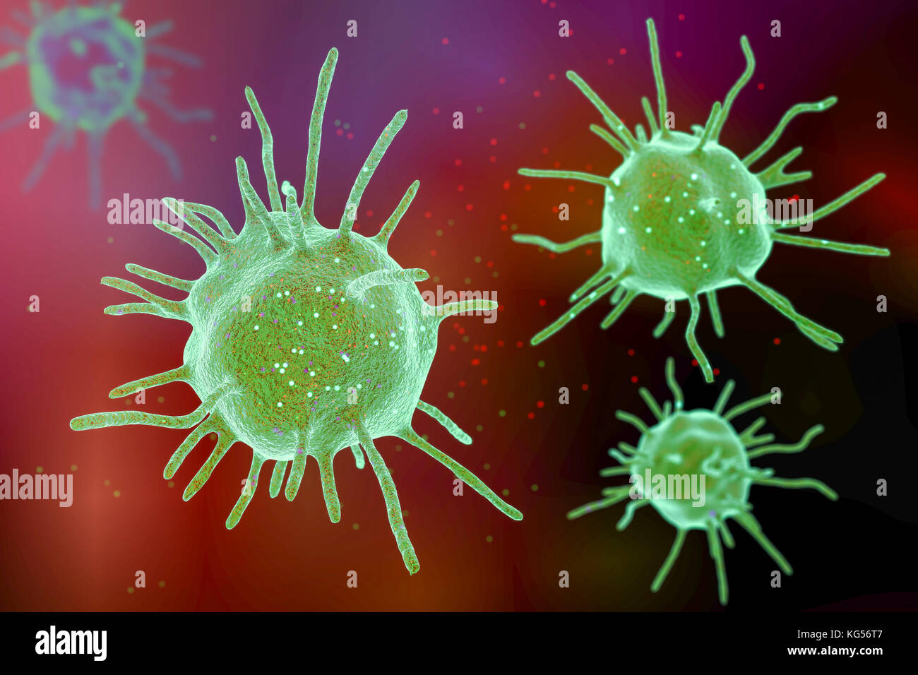 Computer illustration of abstract pathogenic microorganisms Stock Photo ...