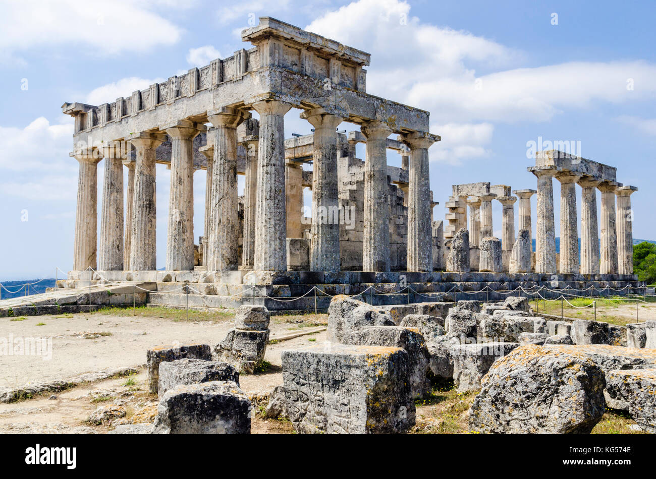 Temple of Aphaia, Aegina Island, Greece Stock Photo - Alamy