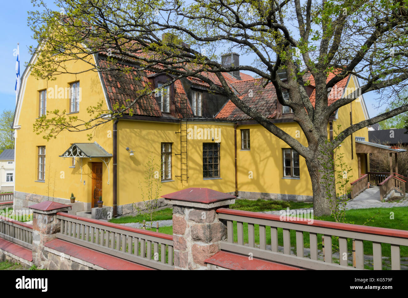 Pretty Finnish house in the town of Porvoo, Finland Stock Photo - Alamy