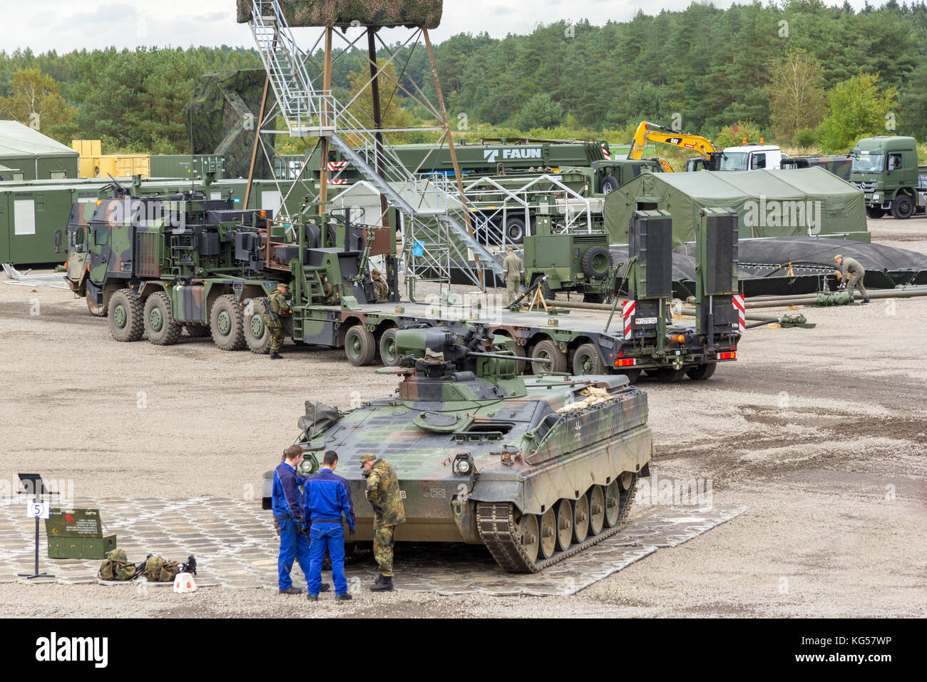 MUNSTER / GERMANY - OCTOBER 9, 2017: logistics from german army works ...