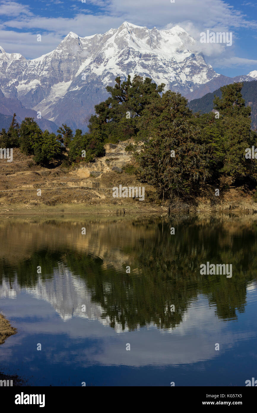 Deoria Tal is a lake located about 3 km on an uphill trek from the ...