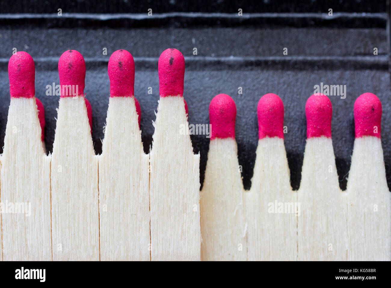 top view open matchbox on black Stock Photo - Alamy