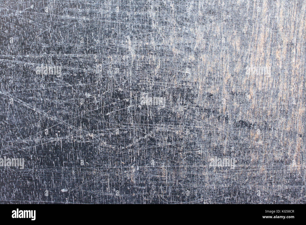 Grunge scratched texture, black varnish on wood background Stock Photo ...
