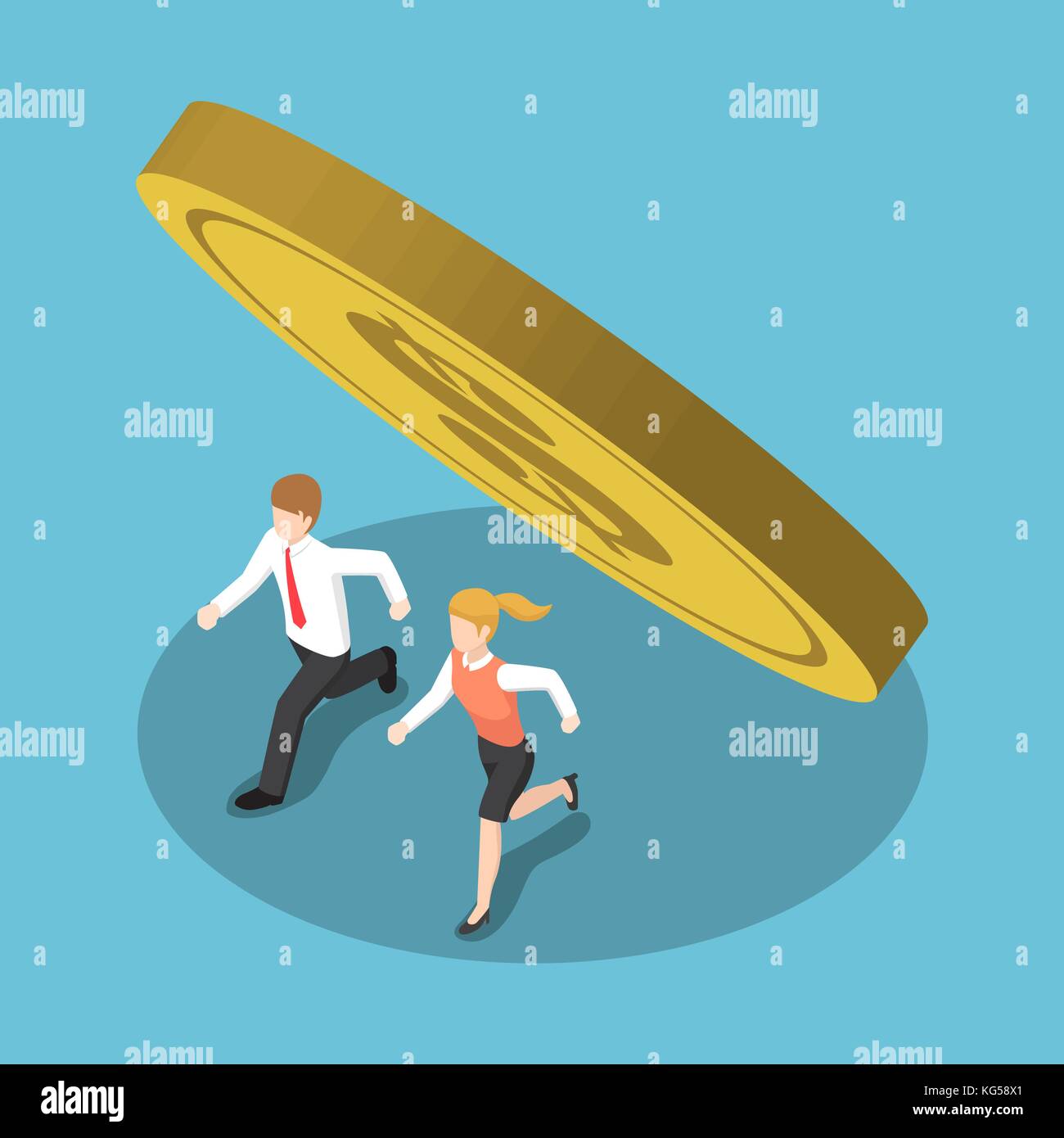 Woman running away Stock Vector Images - Alamy