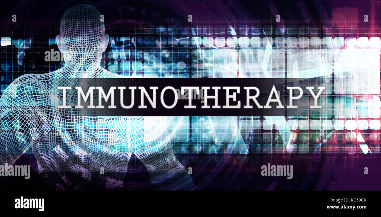 Immunotherapy Industry with Futuristic Business Tech Background Stock ...