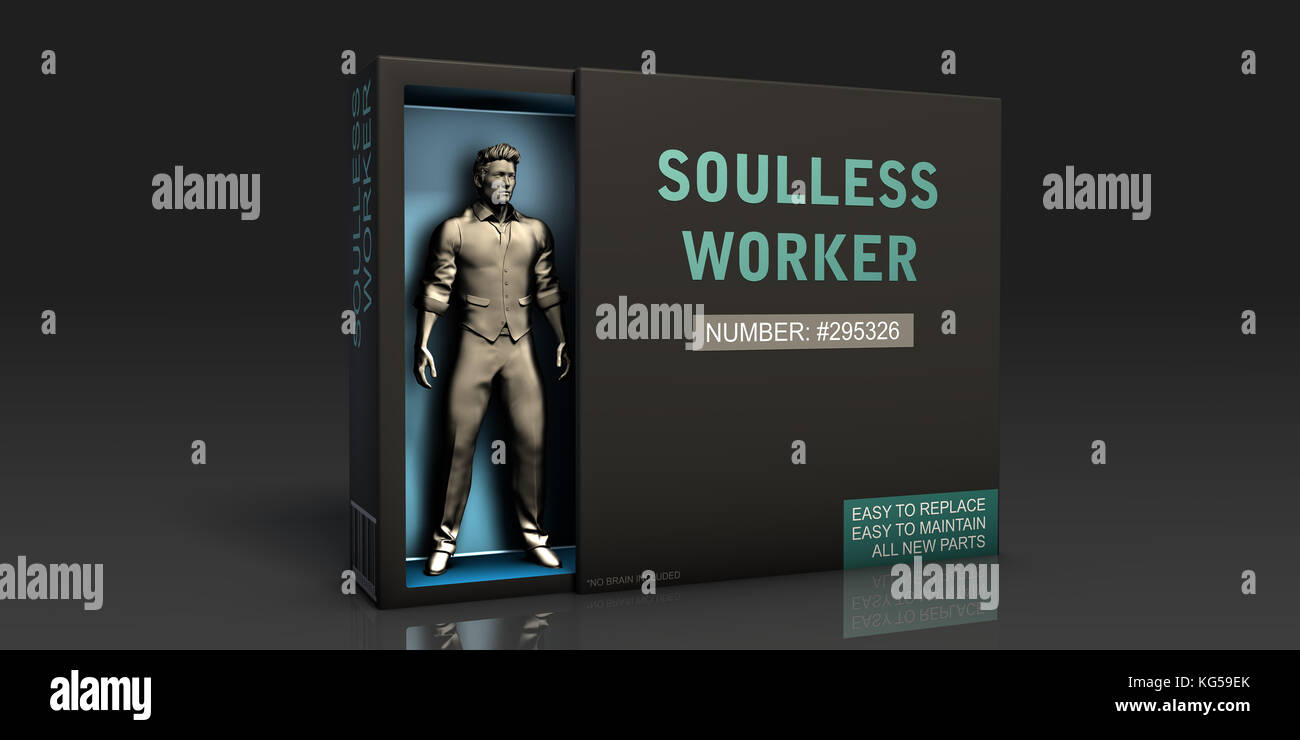 Soulless Worker Employment Problem and Workplace Issues Stock Photo - Alamy