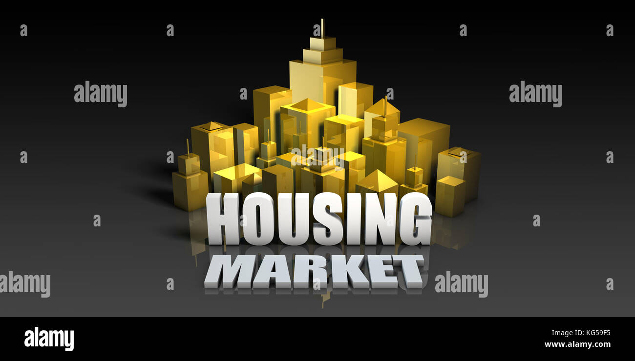 Housing Market Industry Business Concept with Buildings Background ...
