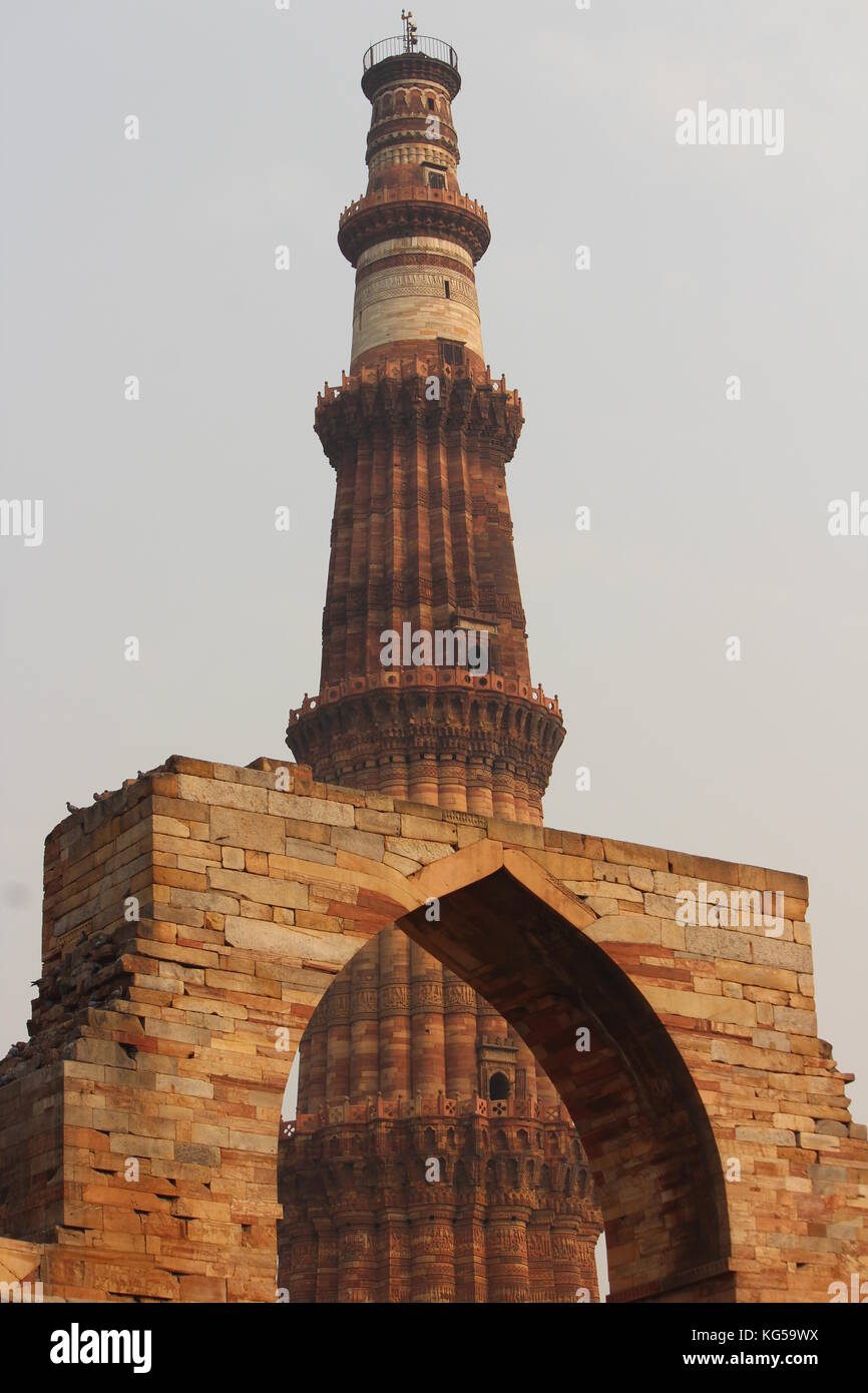 Qutub Minar, Mehrauli, Delhi, India Stock Photo - Alamy