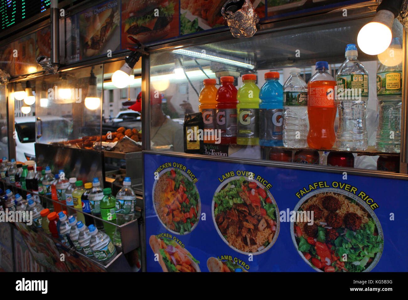 Street vendor selling food from van in New York USA Stock Photo - Alamy