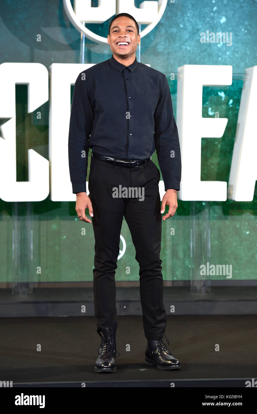 Ray Fisher attending a photocall for the film Justice League at the ...