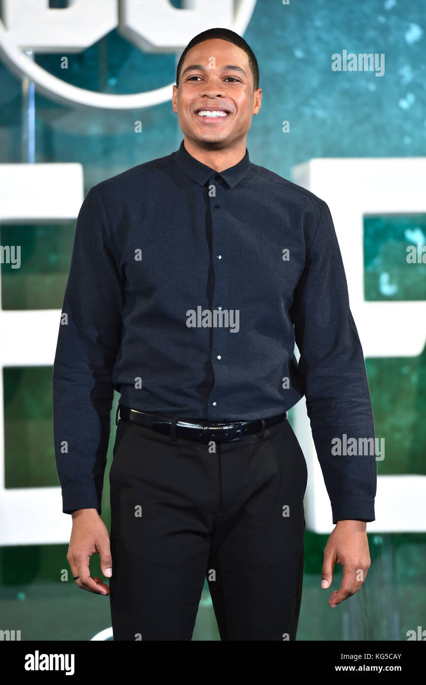 Ray Fisher attending the Justice League photocall, at The College ...