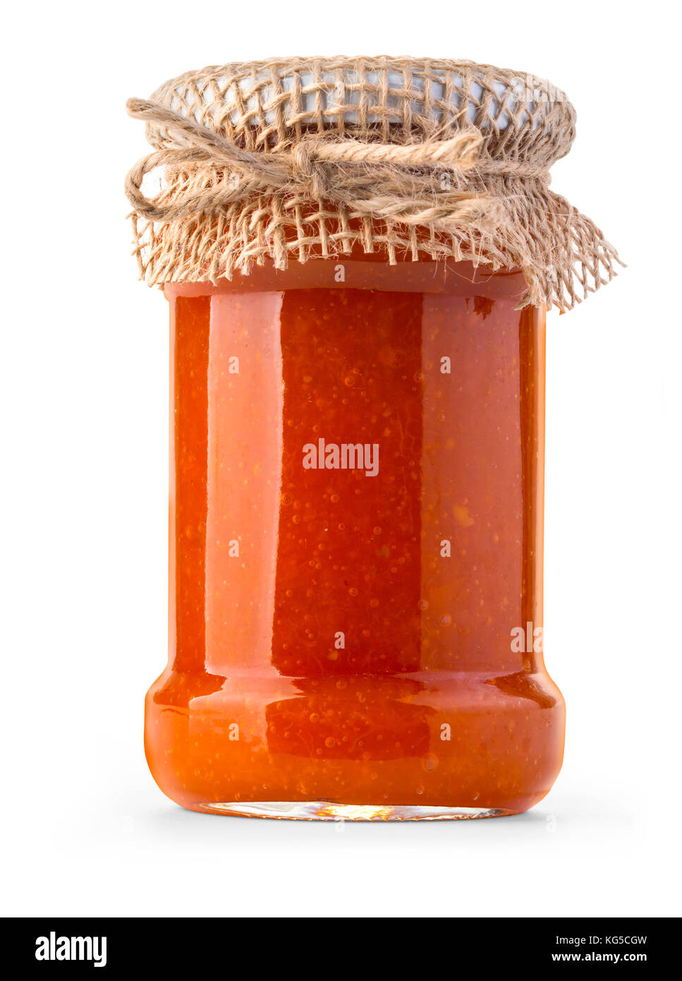 delicious jam in the pot isolated on white with clipping path Stock ...