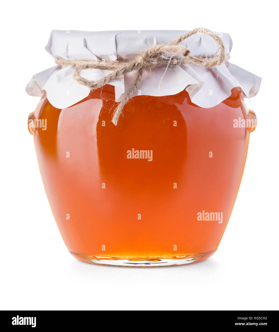 Pot of jam on white background with clipping path Stock Photo - Alamy
