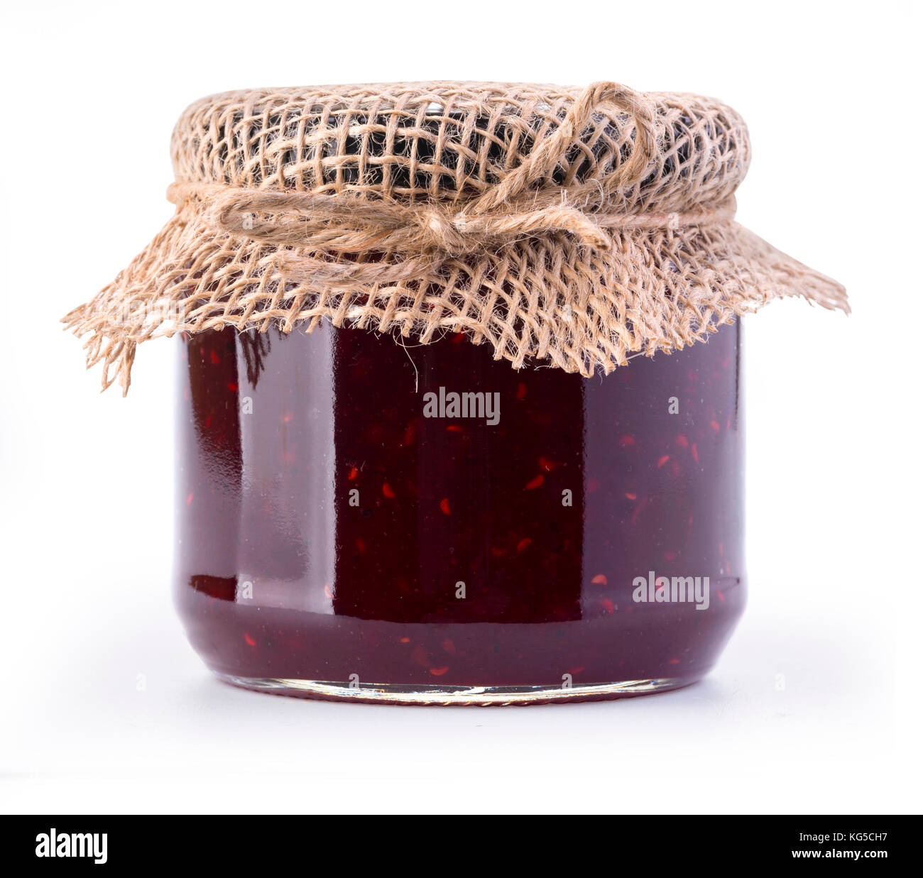 delicious jam in the pot isolated on white with clipping path Stock ...