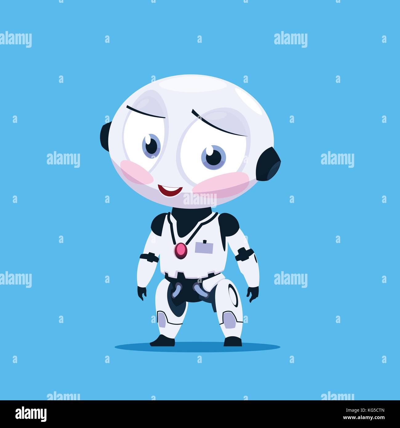 Shy robot Stock Vector Images - Alamy