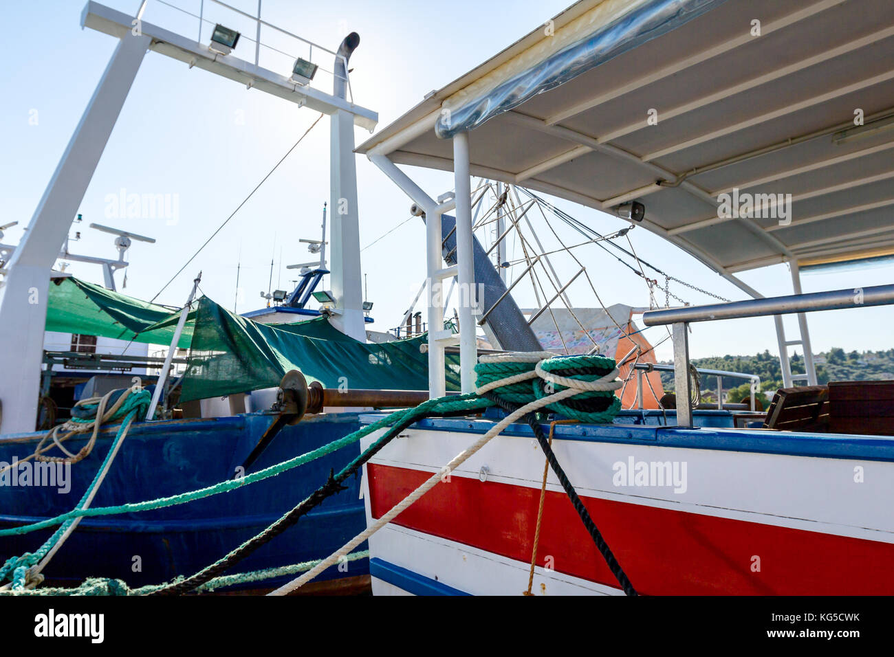 Vessel part, coil where boats are tied up with rope for the dock ...