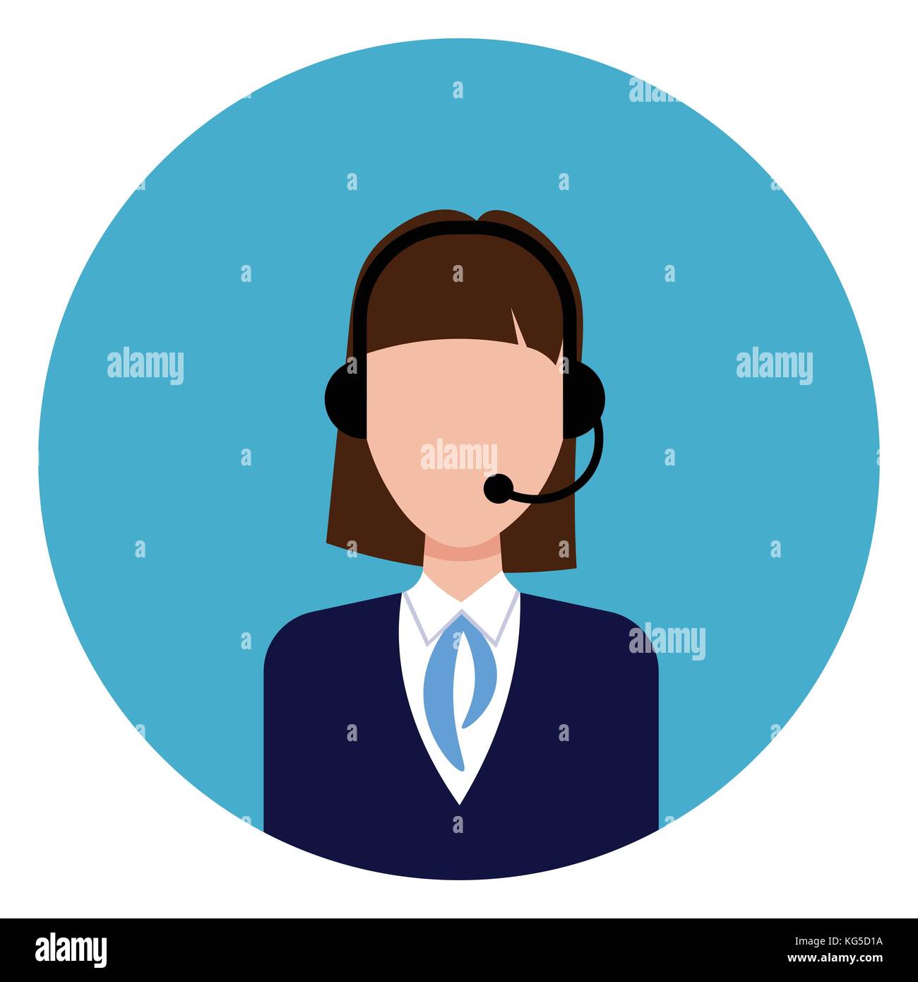 Woman headphone white background Stock Vector Images - Alamy