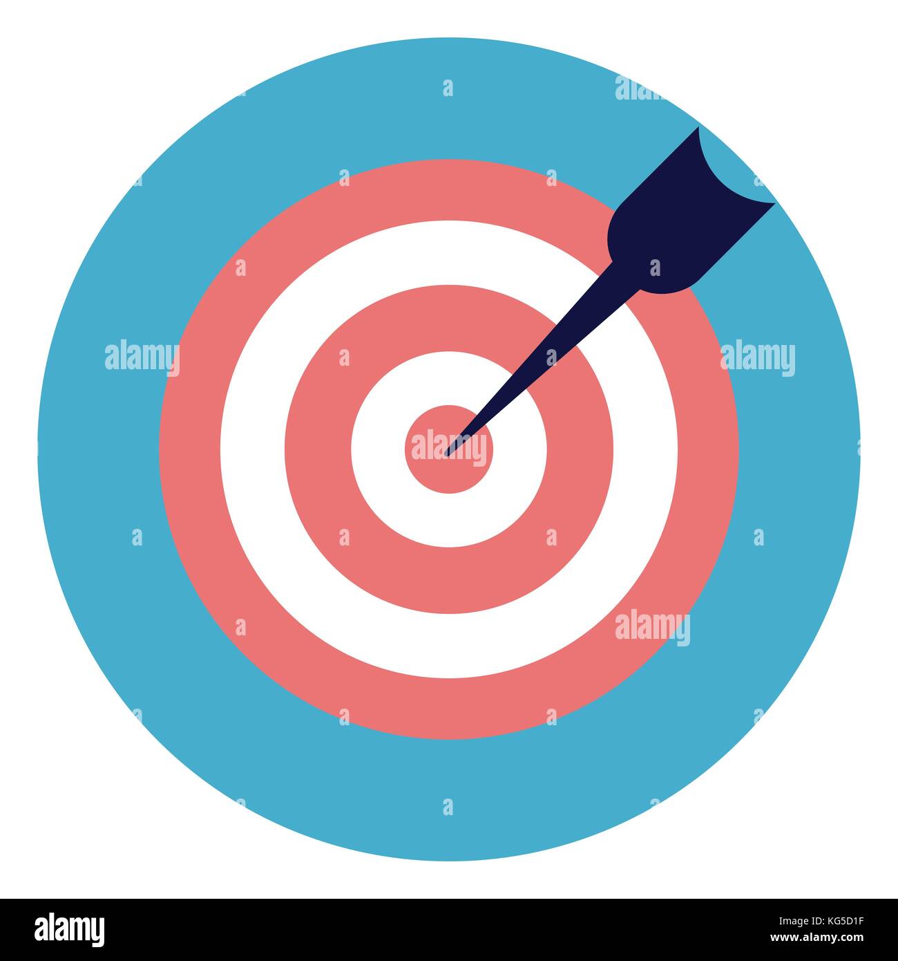 Dart target on blue Stock Vector Images - Alamy