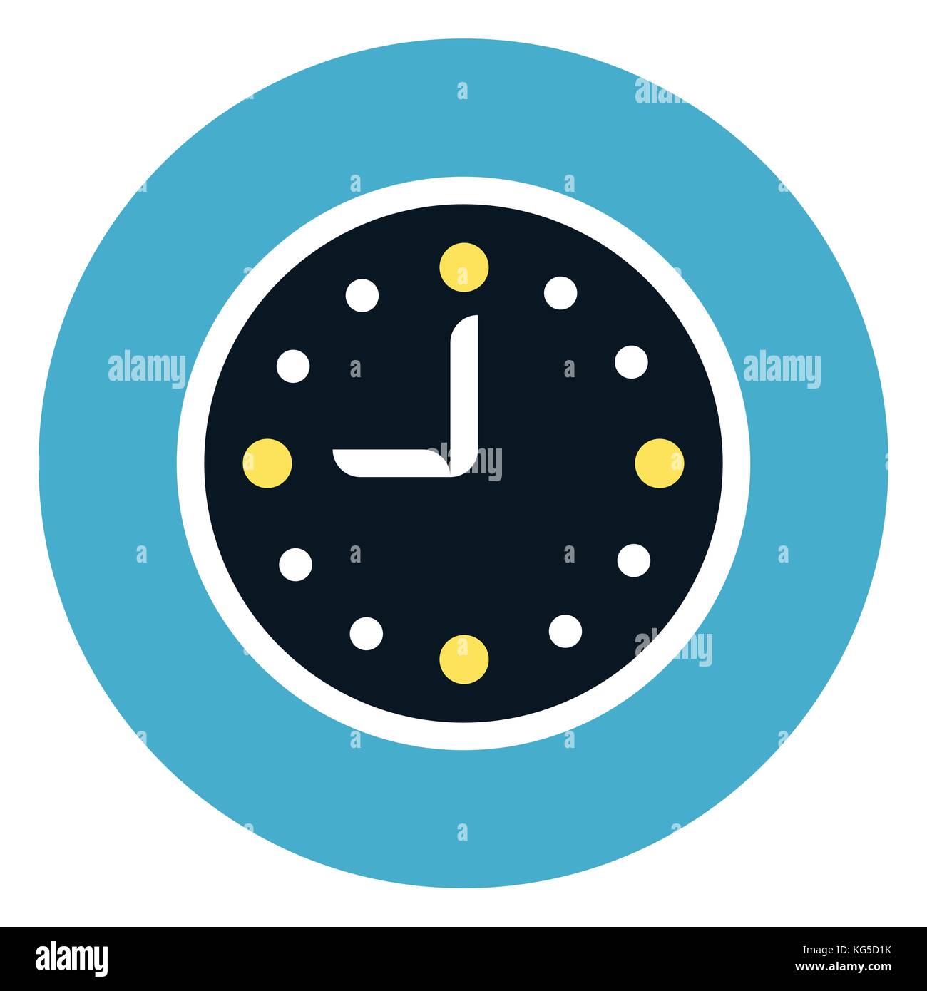 Blue wall clock Stock Vector Images - Alamy
