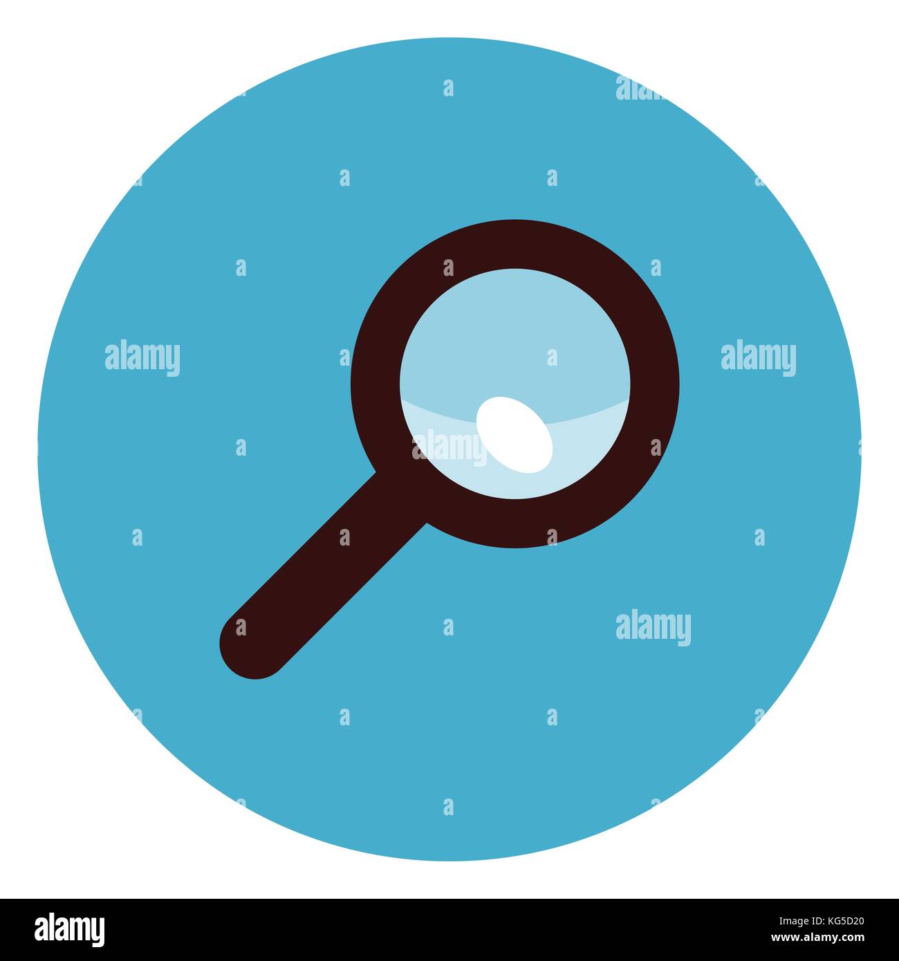 Magnifying circle on white Cut Out Stock Images & Pictures - Alamy