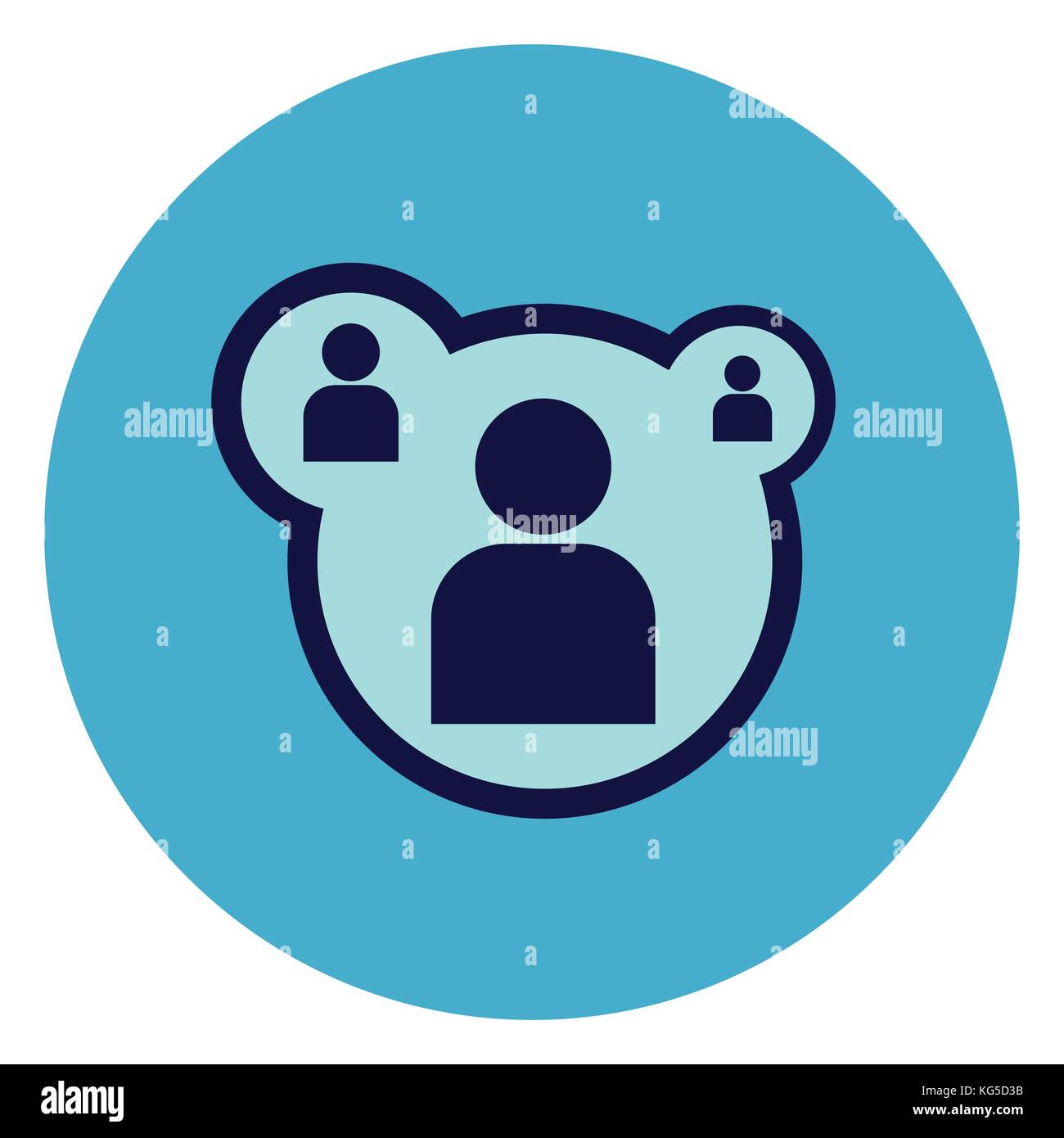 User Or Member Icon On Round Blue Background Stock Vector Image & Art ...