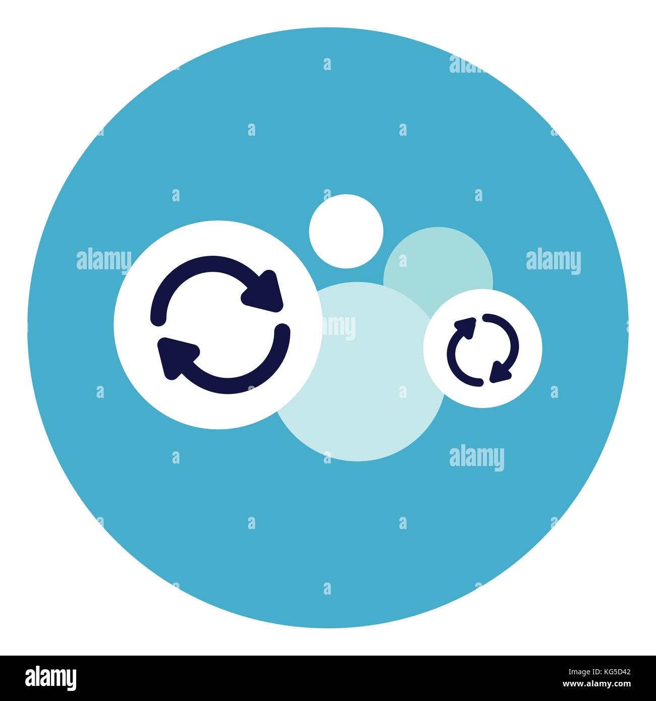 Update Symbol Icon On Round Blue Background Stock Vector Image & Art ...