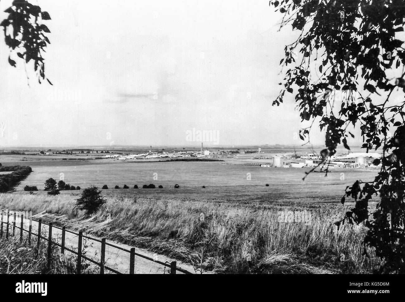 Historical view of Harwell village and AERE Harwell in black and white ...