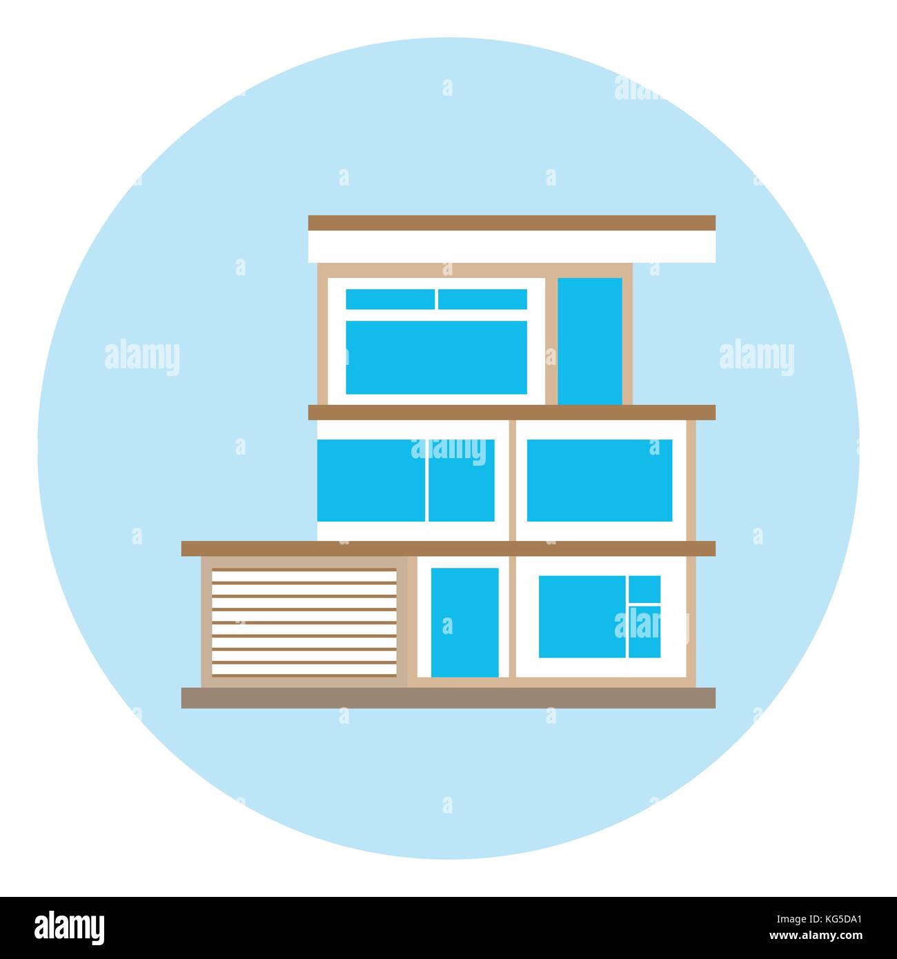 House Icon On Blue Background Modern Smart Home Concept Stock Vector ...