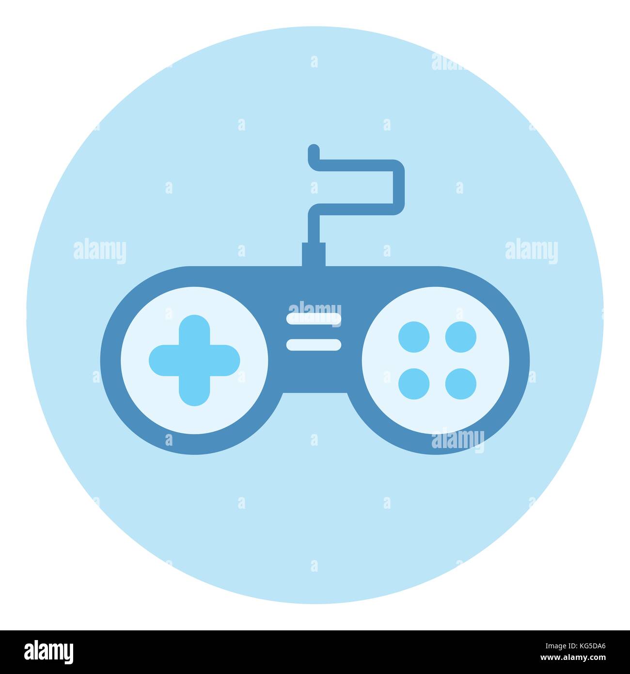 Console Icon Video Games Controller On Blue Background Stock Vector ...