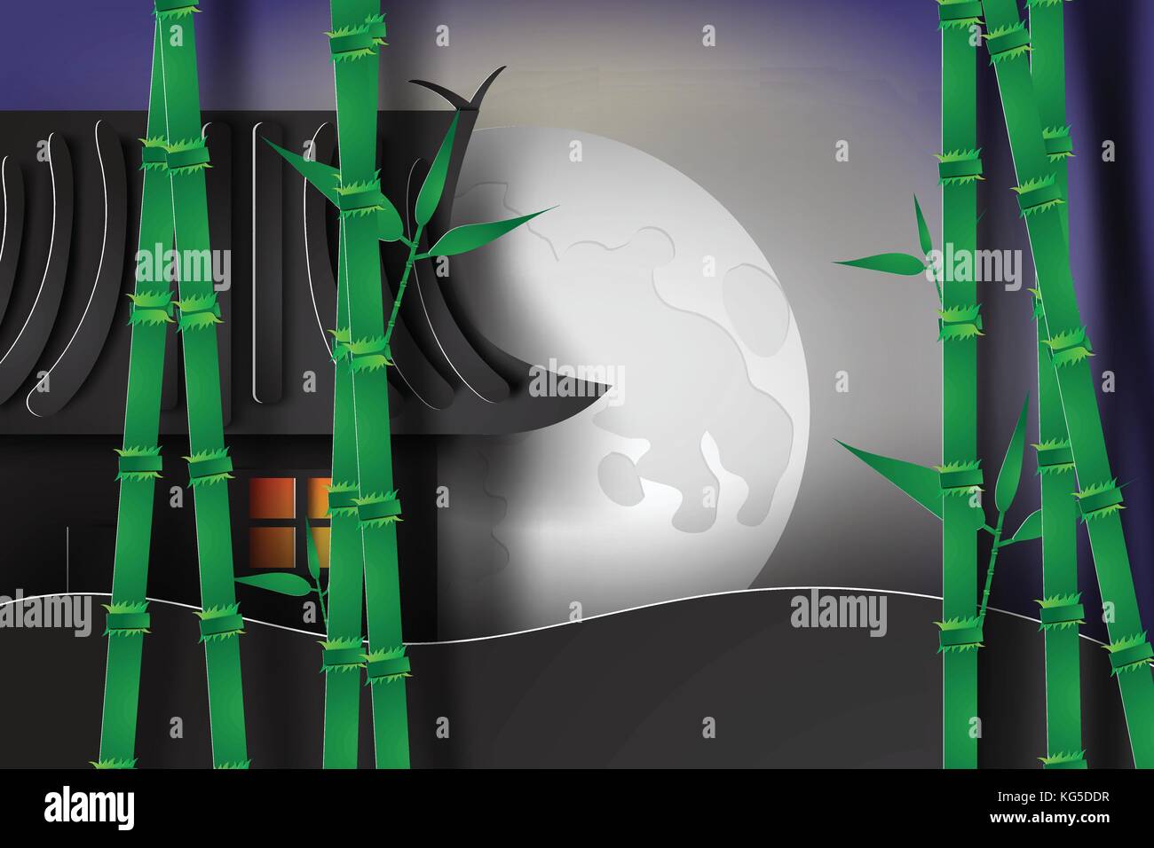 China at night Stock Vector Images - Alamy