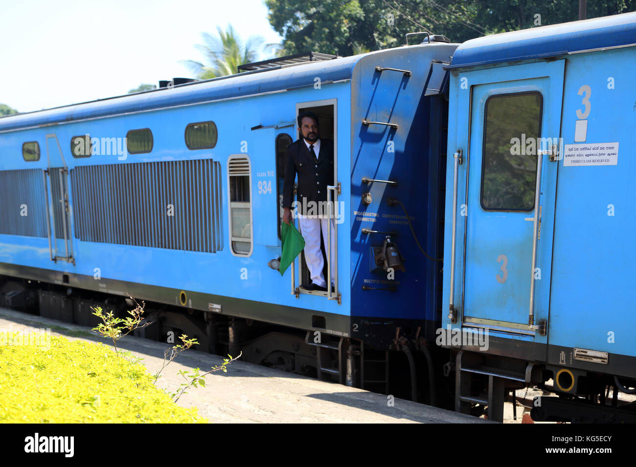 Peradeniya Junction Station Kandy Central Province Sri Lanka Guard ...