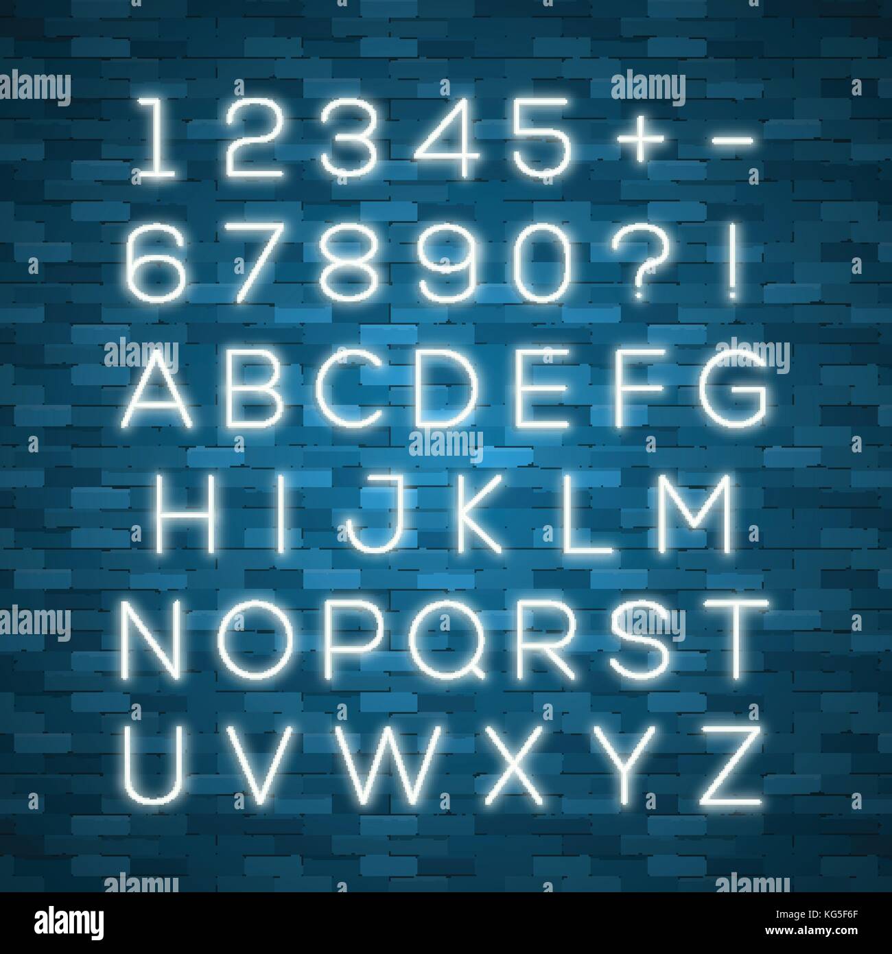 Realistic neon alphabet. Bright neon glowing font Stock Vector Image ...