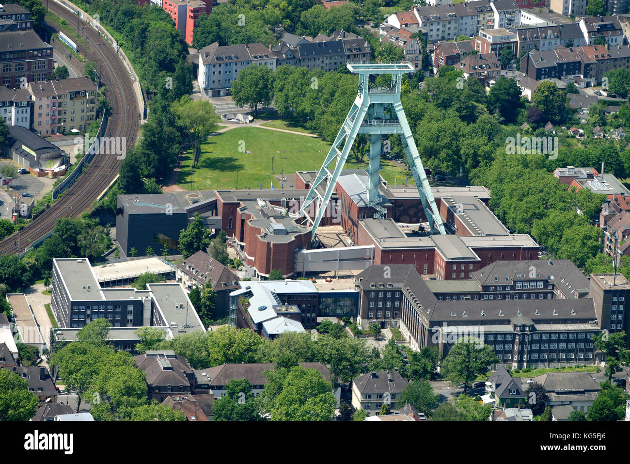 View to the mining museum in Bochum, Bochum, Ruhr area, North Rhine ...