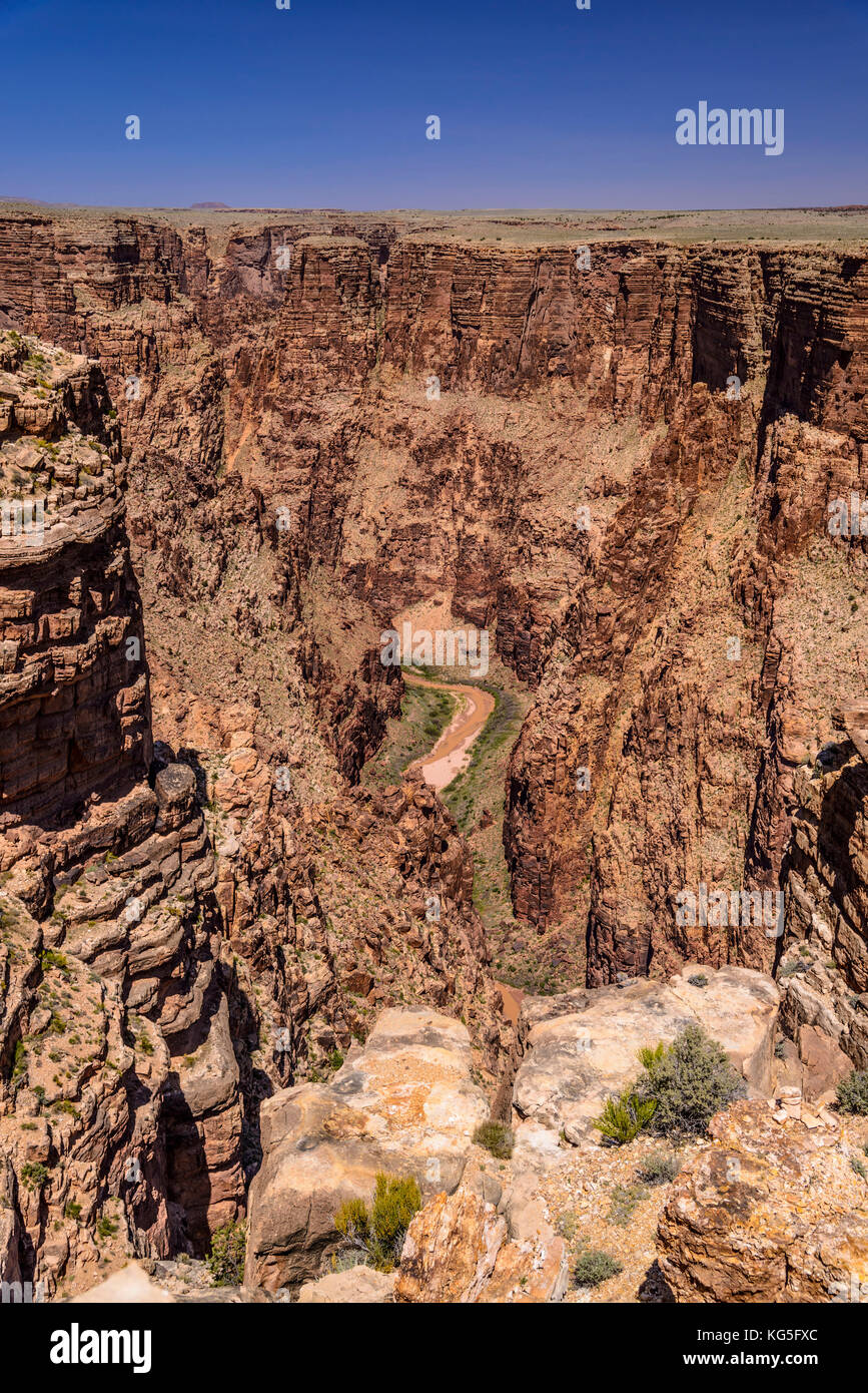 The USA, Arizona, Navajo nation, Cameron, Little Colorado River Gorge ...
