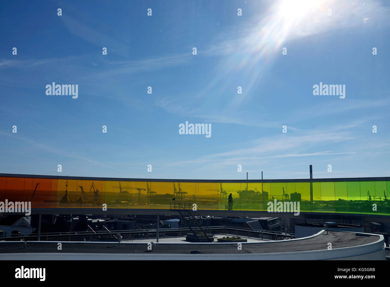 Aarhus, cultural capital in 2017 - ARoS museum - Rainbow panorama Stock ...