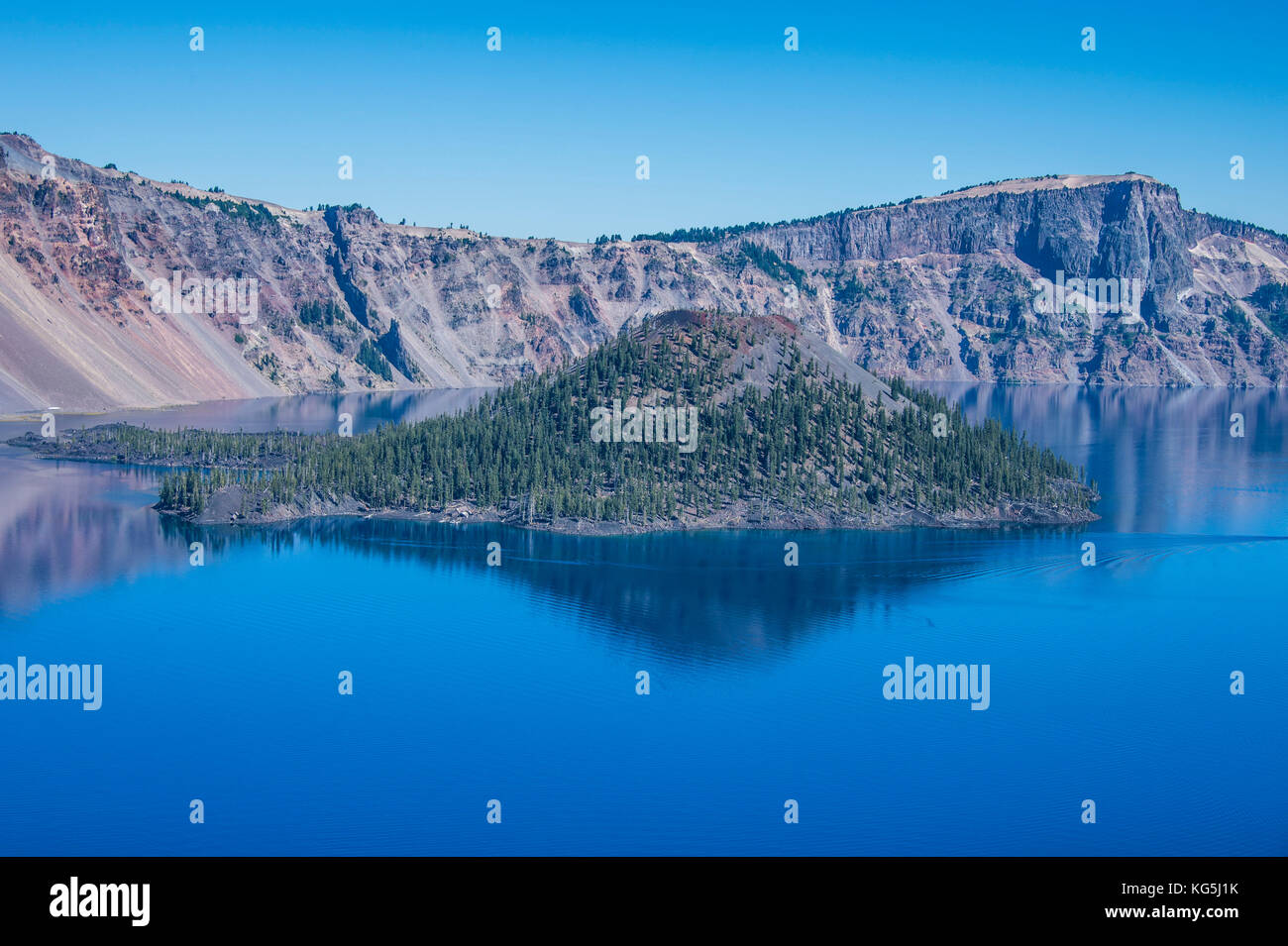 The huge caldera of the Crater lake National Park, Oregon, USA Stock ...