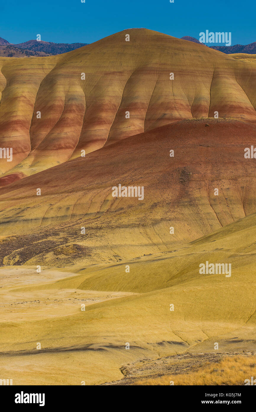 The colourful hills of the Painted hills unit in the John Day fossil ...