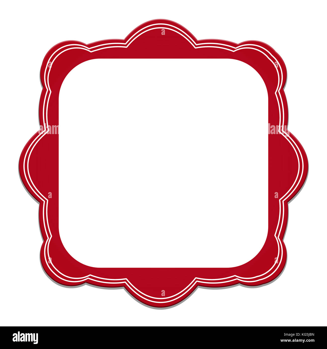 Vintage red frame on a white background Stock Photo - Alamy