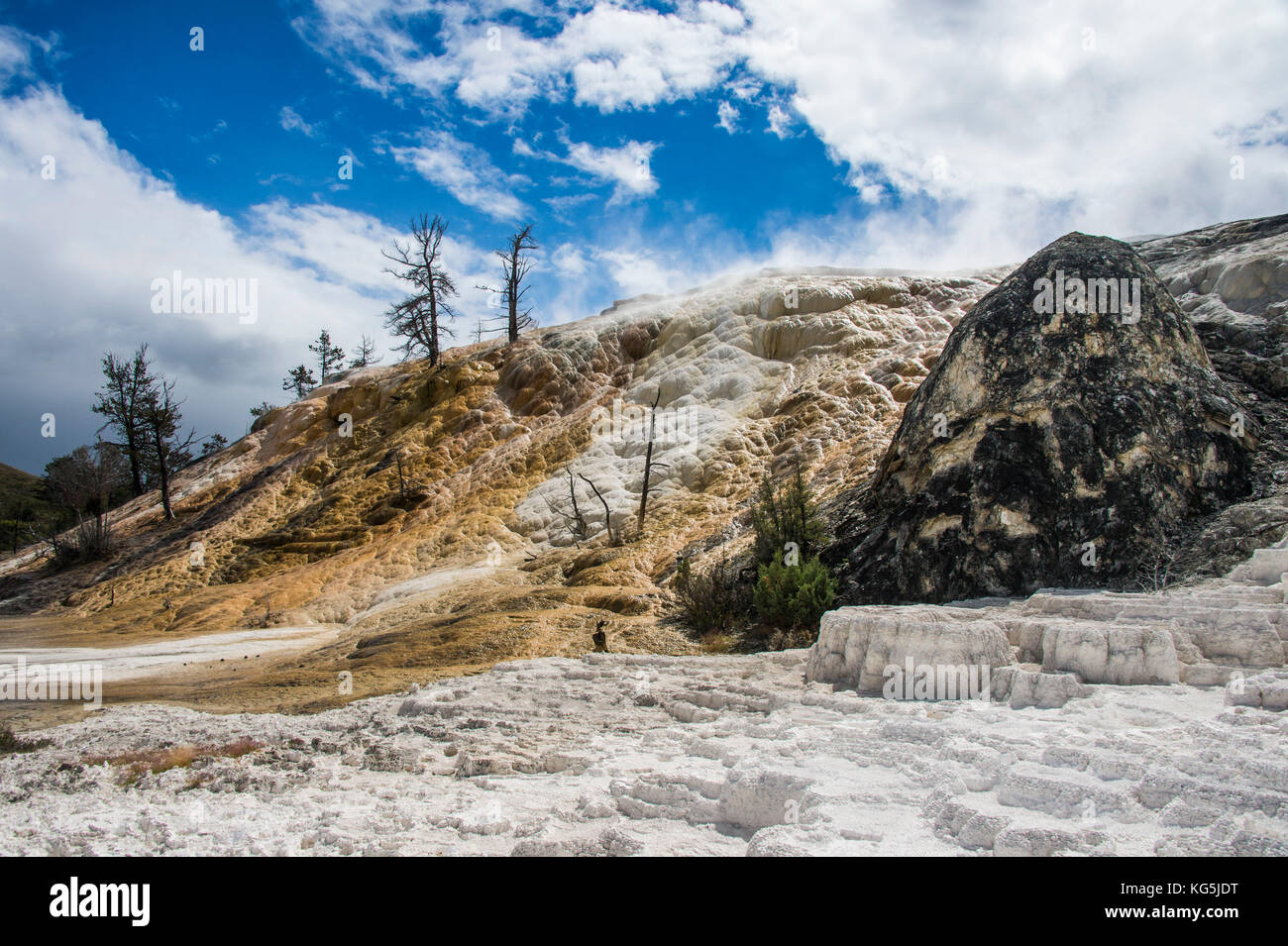 Travertine in yellowstone hi-res stock photography and images - Alamy