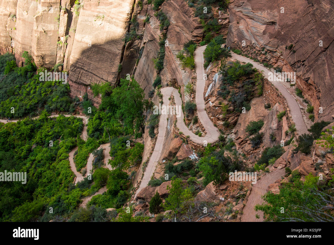 Overlook over the cliffs of the Zion national Park and the Angel´s ...