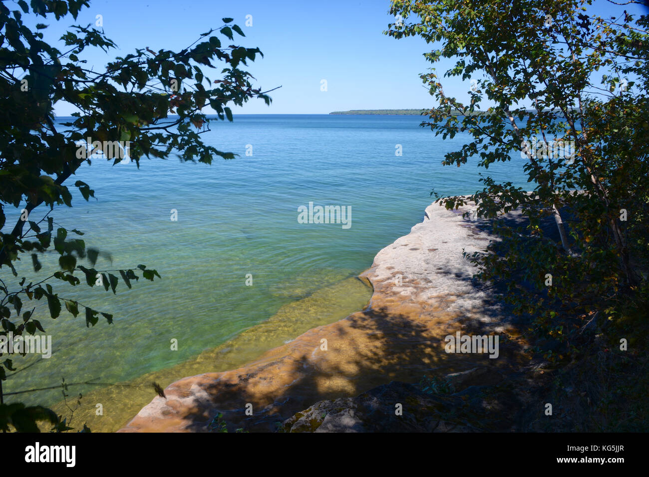 AuTrain Bay, Lake Superior, Upper Peninsula Michigan 9 17 Stock Photo ...