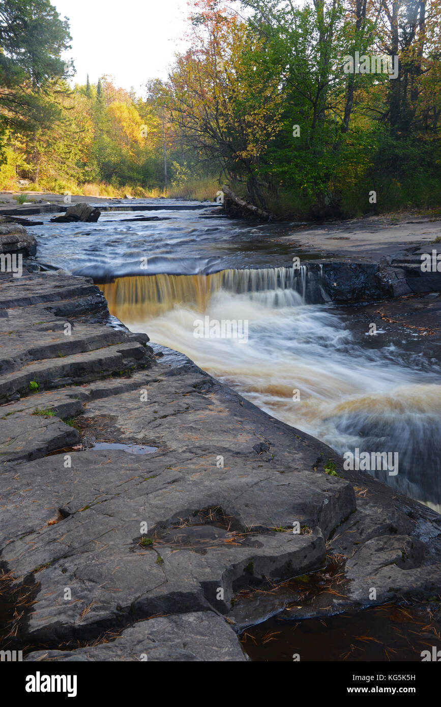 Canyon Falls Creek, Upper Peninsula, Michigan 9 17 Stock Photo - Alamy