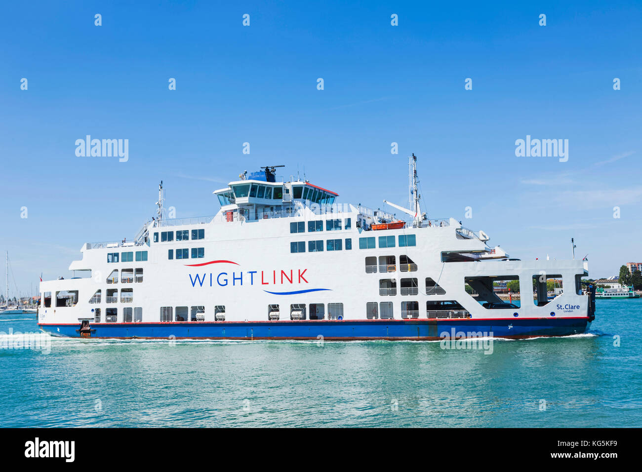 England, Hampshire, Portsmouth, Wightlink Ferry St.Clare Stock Photo ...