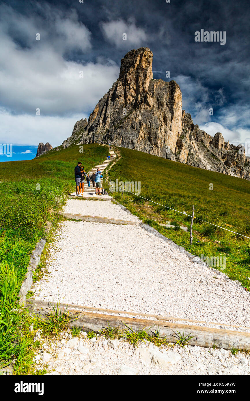 Europe, Italy, Alps, Dolomites, Mountains, Veneto, Belluno, Giau Pass ...